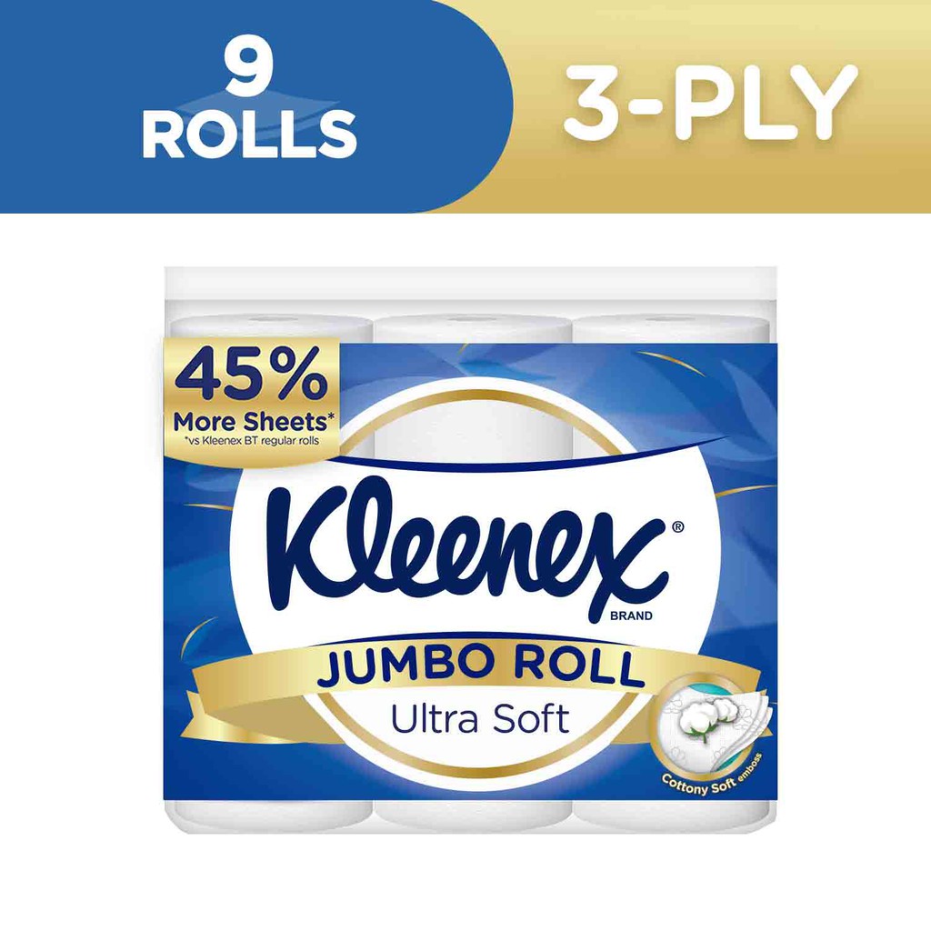 Kleenex Ultrasoft Bathroom Tissue 3ply Jumbo 9 Roll | Shopee Philippines