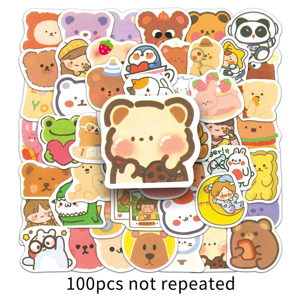 100 Piece Funny Cartoon Stickers Waterproof DIY For Laptops/Phones ...