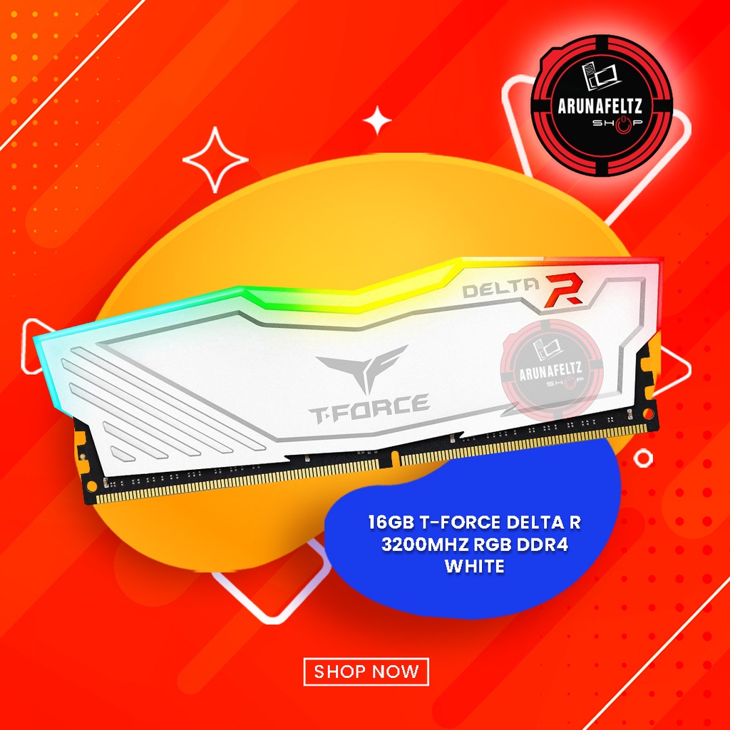 16GB T-FORCE DELTA R 3200MHZ RGB DDR4 - WHITE | Shopee Philippines