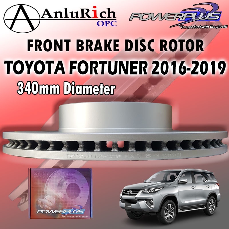 Front Brake Disc Rotor for Toyota Fortuner 2016-2019 Powerplus PRD ...