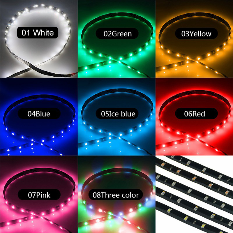 30cm 15-LED Waterproof Flexible Car Strip Light Motor Bar String ...