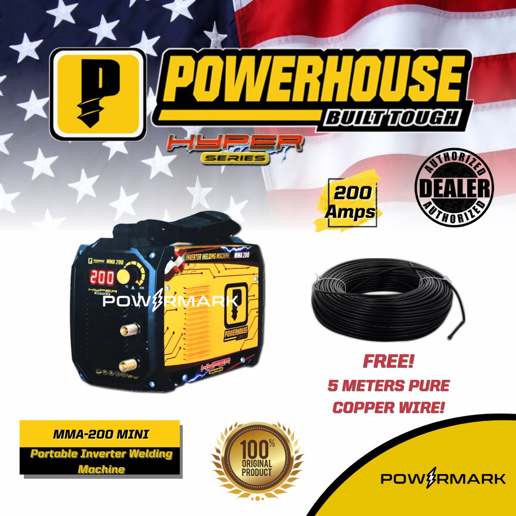 POWERHOUSE MMA 200 Mini (Hyper Series) Inverter Welding Machine with ...