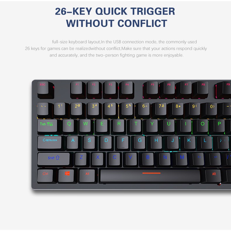 ZIYOULANG Oreo Mechanical Keyboard 87 Keys Gaming Gamer | Shopee ...