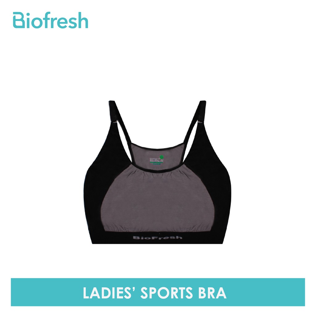 Biofresh Ladies' OVERRUNS Antimicrobial Sports Bra 1 piece ULBRCO1 ...
