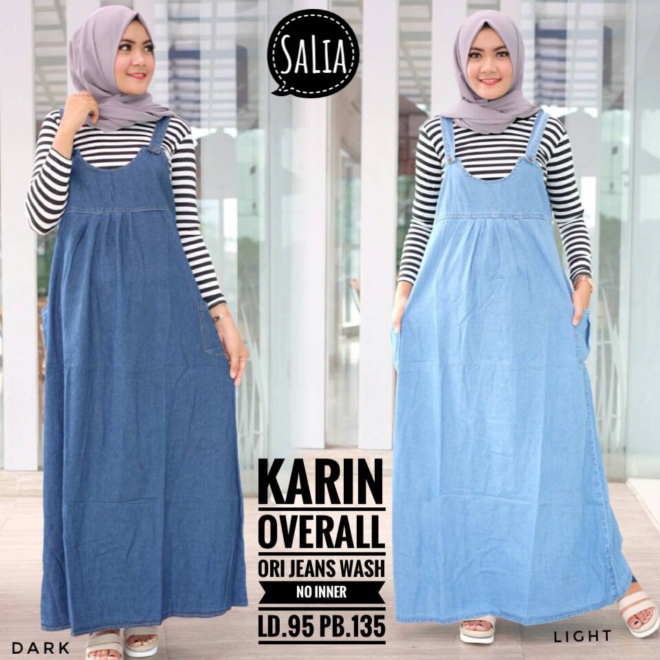 Karin women's clothes overalls SACHI original denim jeans | Shopee ...