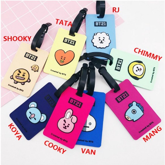 BTS BT21 Cute Cartoon Holder ID Bus Card Badge Holder Case | Shopee ...