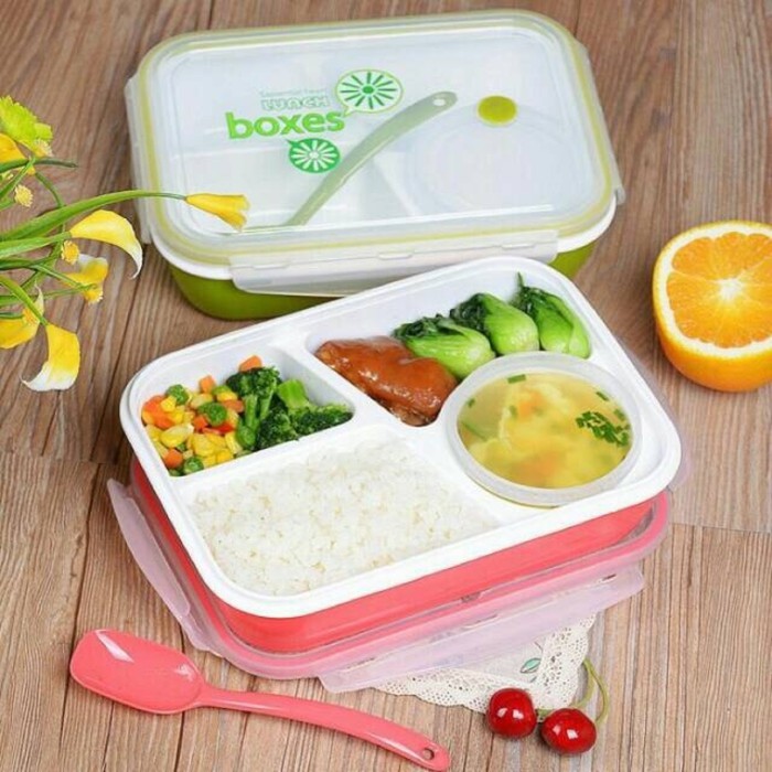 ORIGINAL Lunch Box Yooyee 415 Bento Lunch Box / 4-Section Food ...