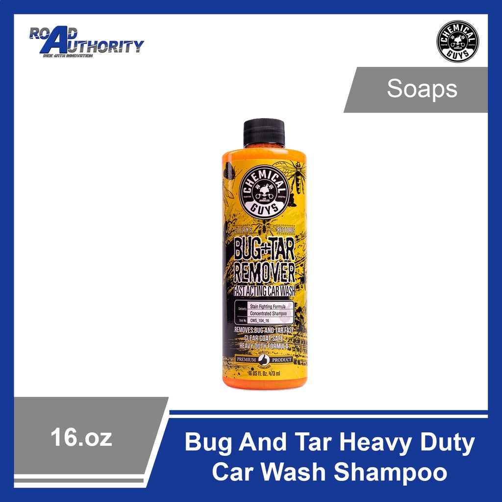 Chemical Guys Bug And Tar Heavy Duty Car Wash Shampoo (16 Fl. Oz ...