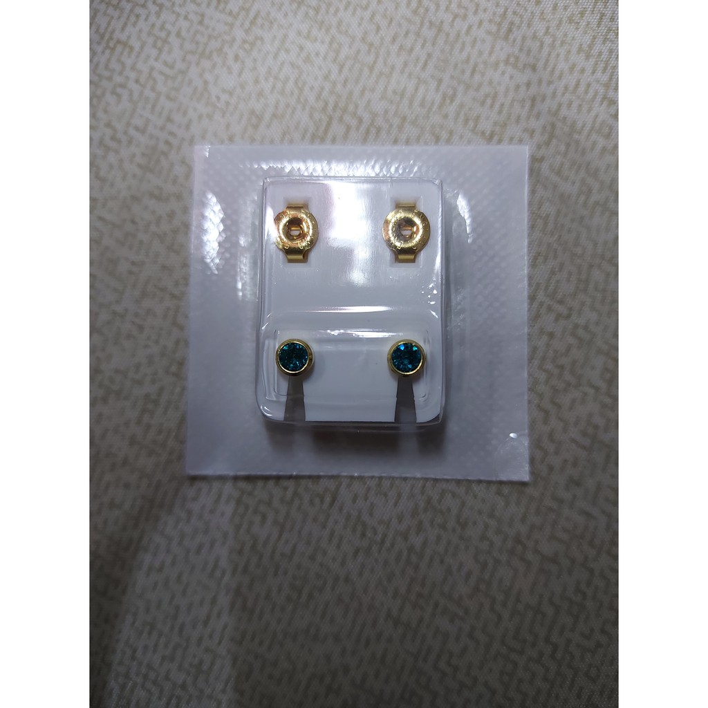 ORIGINAL Baby Safe Caflon Stud Earrings Round Gold Birthstone ...