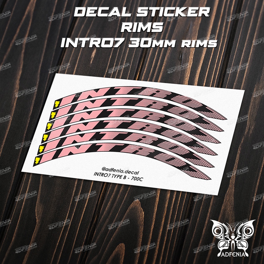 Sticker Decal Rims Intro7 Type B Fixed Gear Road Bike Fixie Track Bike ...
