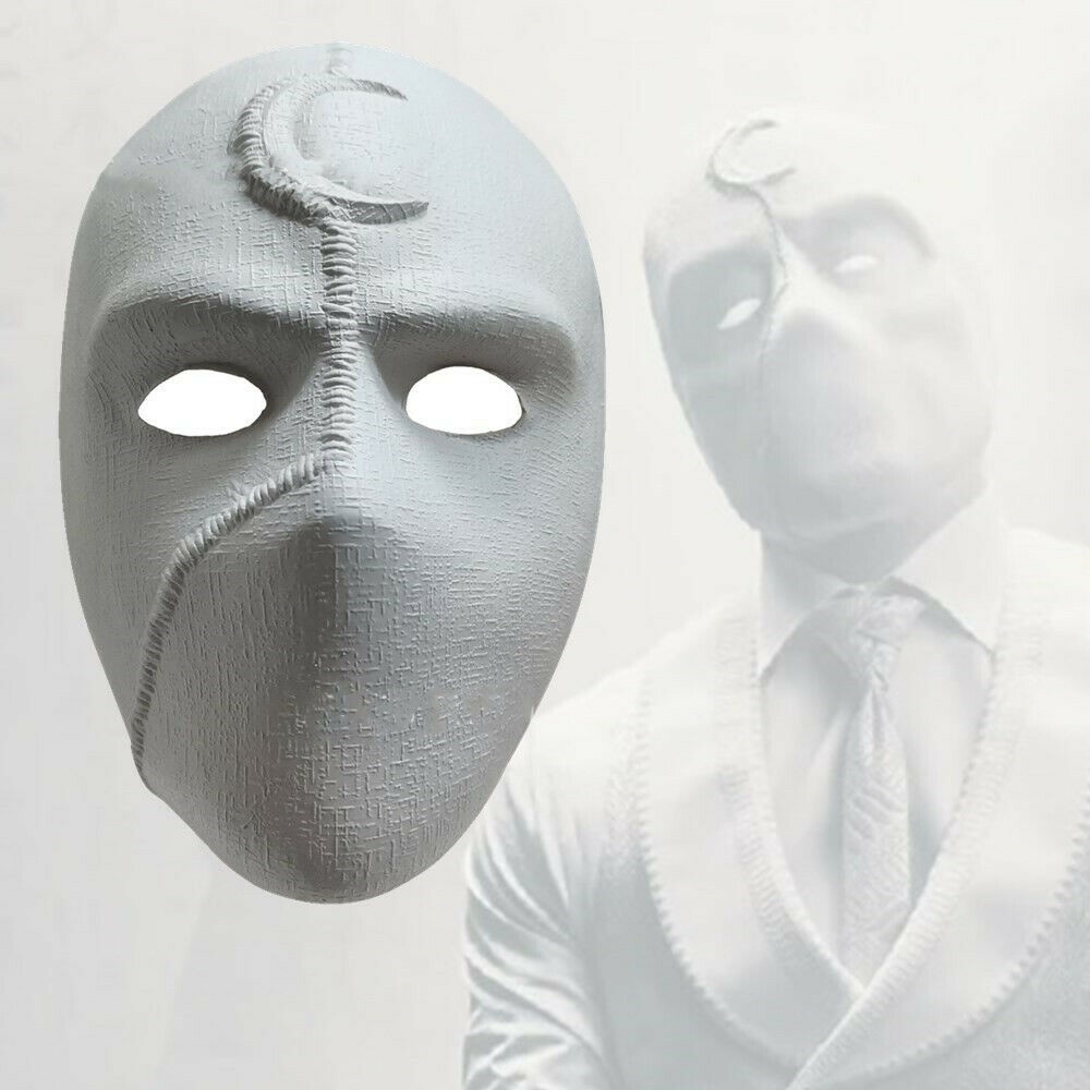 2022 Moon Knight Mask Marvel Character Same Headgear Moon Knight Latex ...