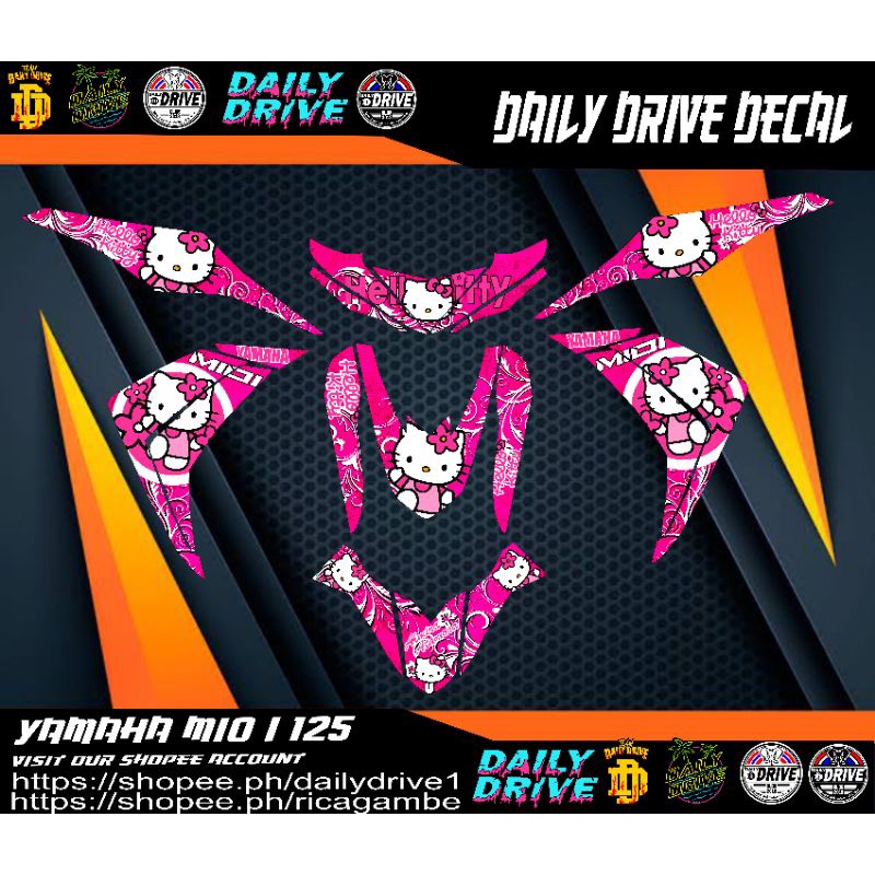 Yamaha Mio I 125 Magenta MC( FULL Decal Sticker ,Mix Design) | Shopee ...