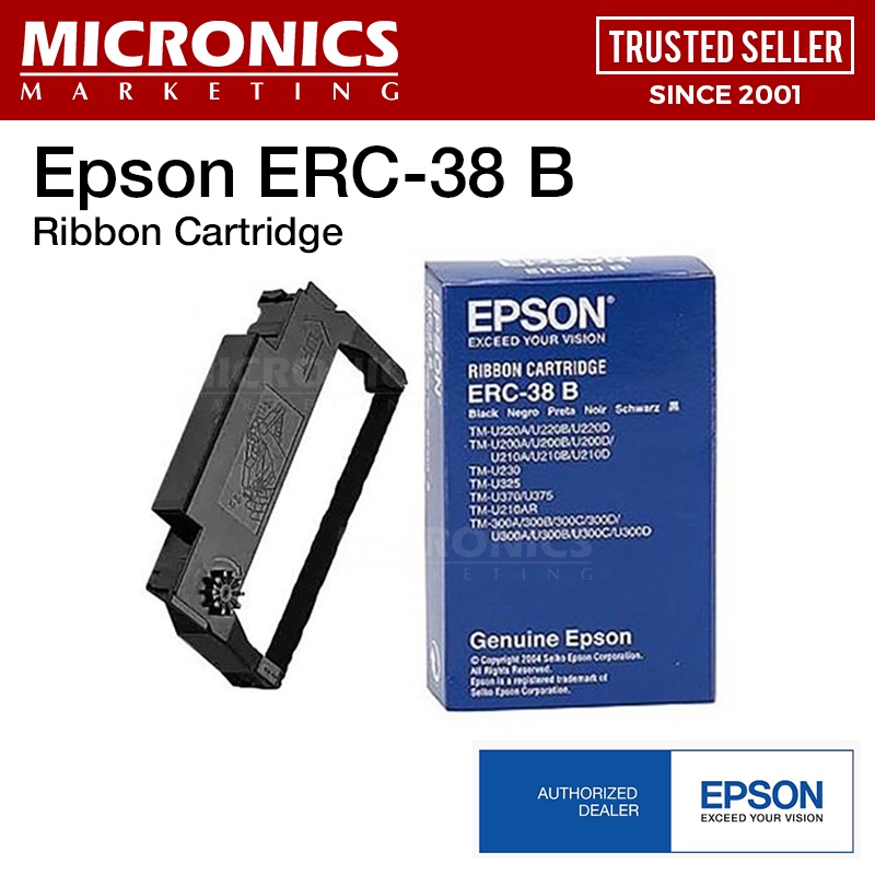Epson ERC-38 ERC38 Ribbon Black - Cartridge with Invoice | Shopee ...