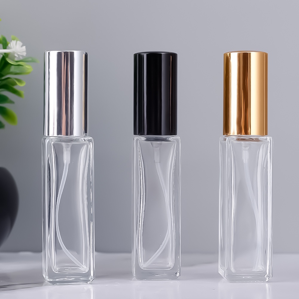 10ml Portable Mini Clear Glass Perfume Dispenser Bottle Square Fine ...
