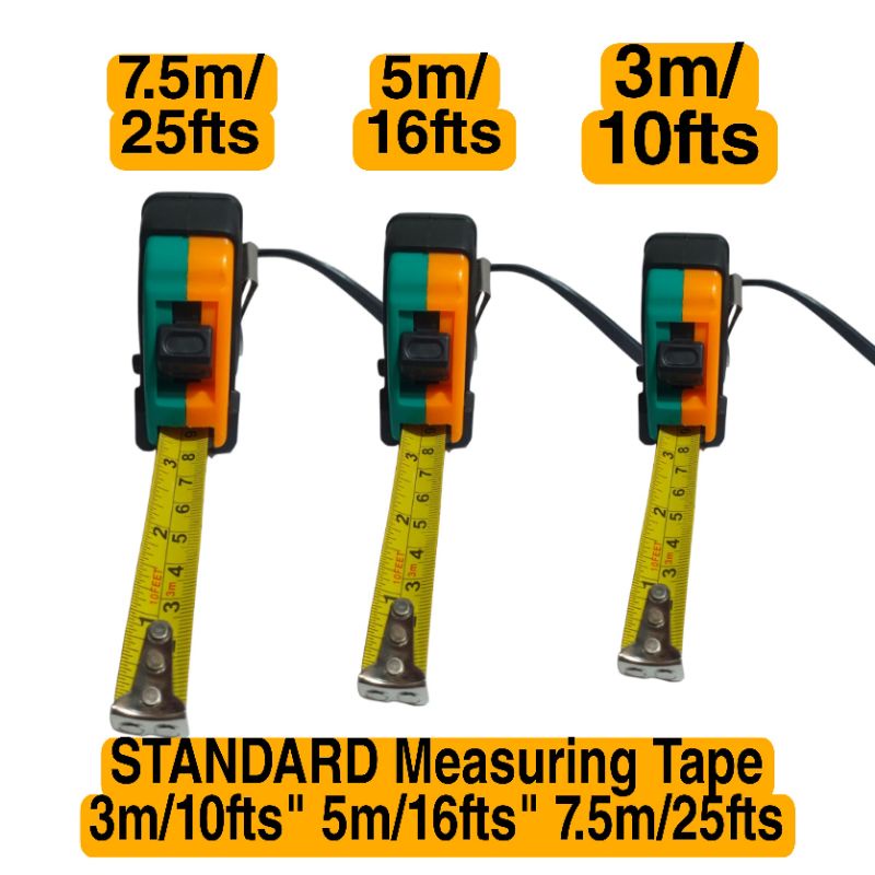 STANDARD Measuring Tape POWER TAPE Fleximetro 3m" 5m" 7.5m" | Shopee ...