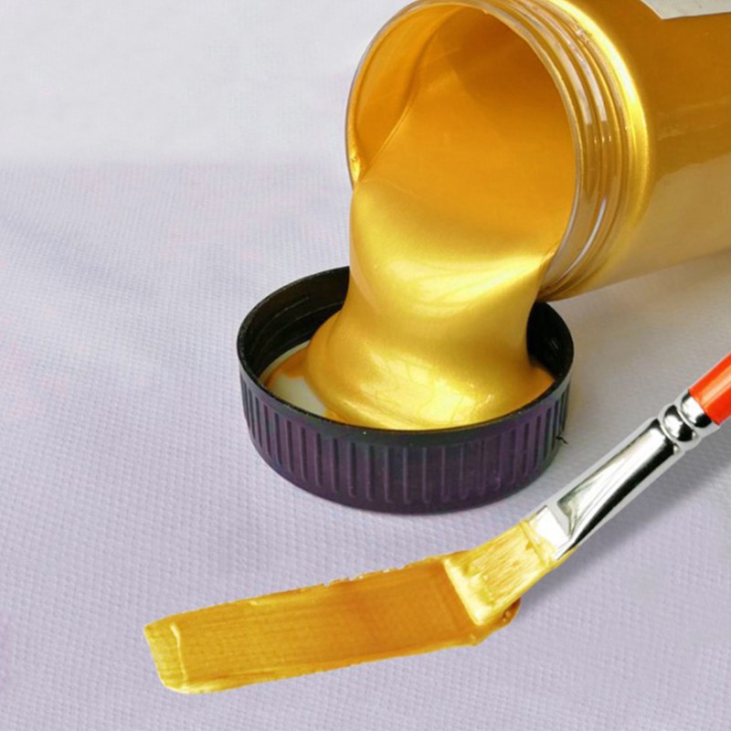 60ml/100ml/300ml Gold Paint for Metal, Metallic Gold Acrylic Paint ...