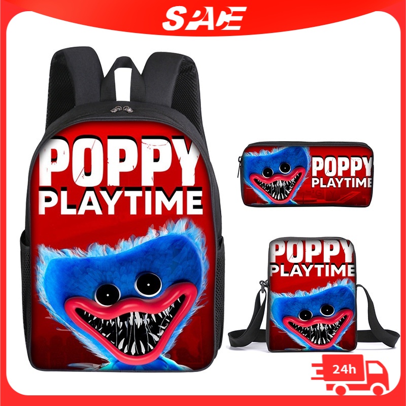 Poppy Playtime Backpack Set School Student Children Anime Cartoon ...