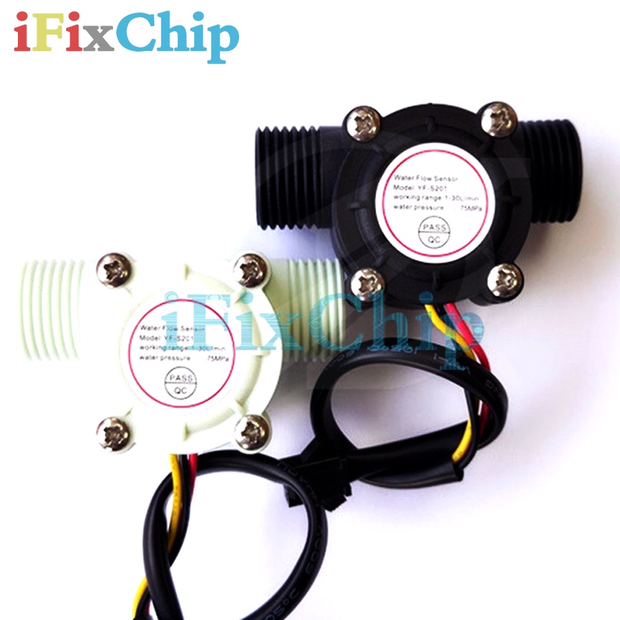 Yf-S201 Water flow sensor /4 minutes G1/2 interface Hall flow meter 新的 ...