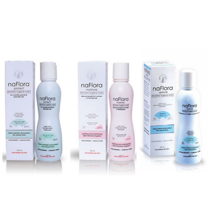 Naflora Feminine Wash 150 ML (Protect/Restore/Moisture) | Shopee ...
