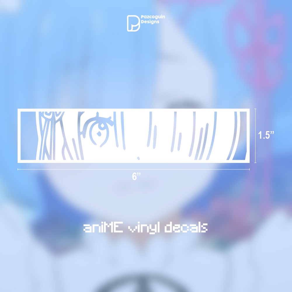 AniME Waifu Vinyl Stickers/Decals Re:Zero REM | Shopee Philippines