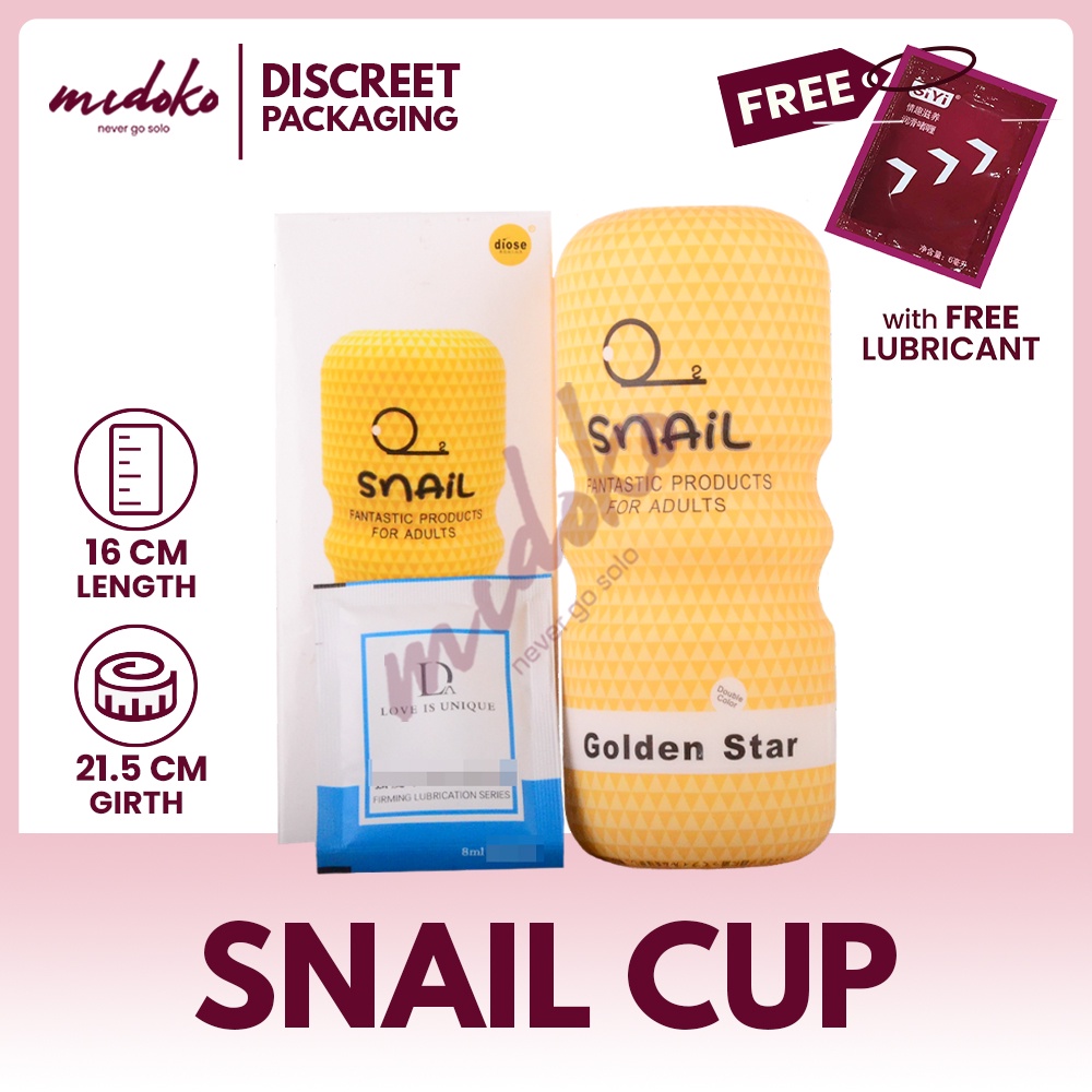 Midoko Snail Adult Cup Masturbator Cup Golden Star Sex Toys for Men ...
