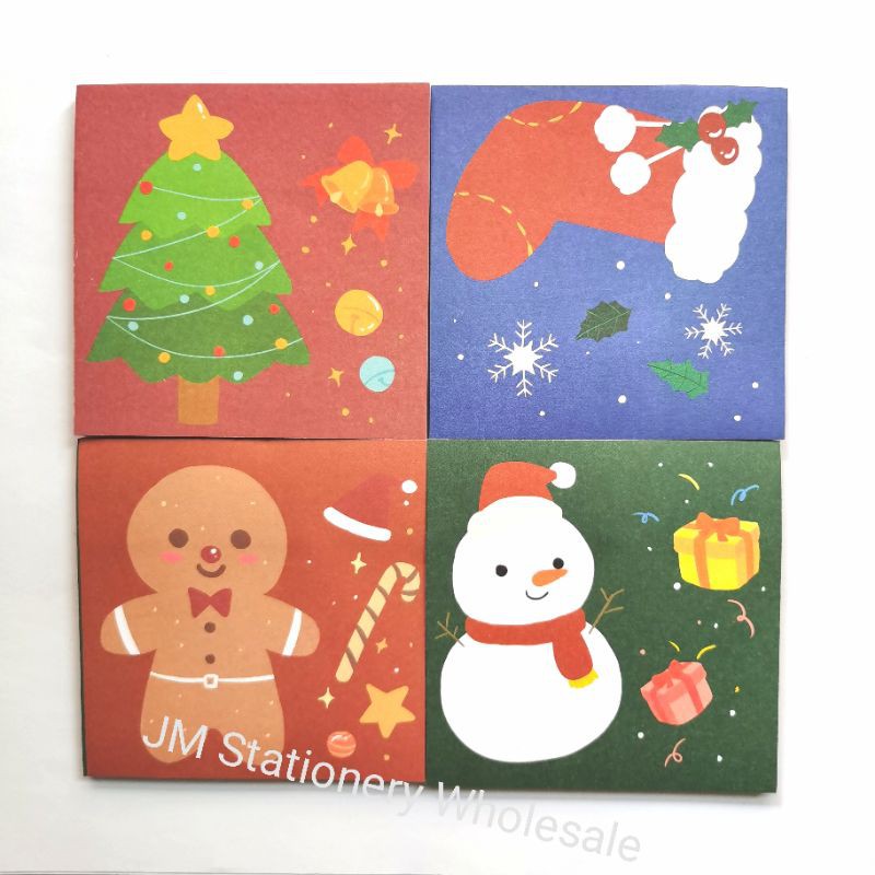Christmas cartoon post it notes note paper student marking note book ...