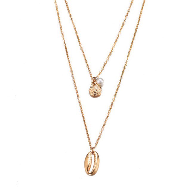 [KISSY] Bohemian Layered Pearl Shell Necklace | Shopee Philippines
