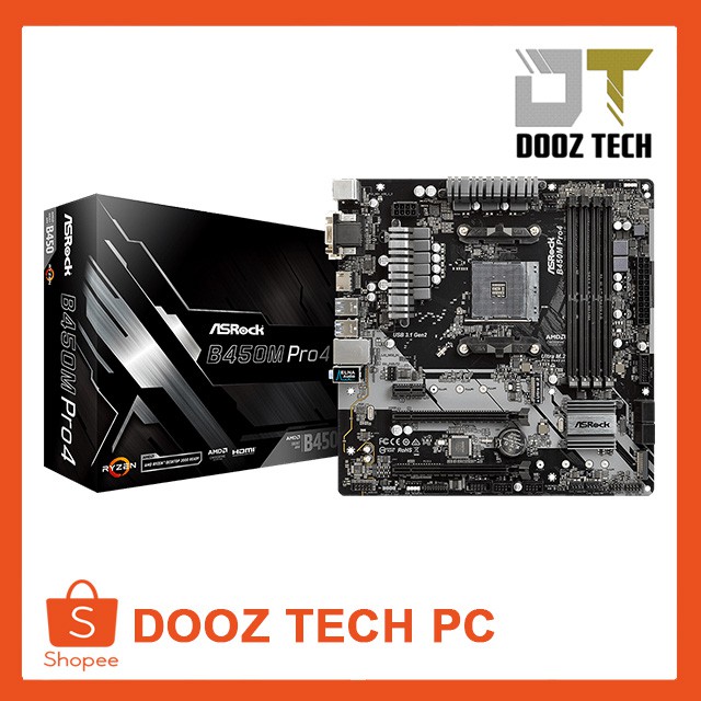 Asrock B450M PRO 4 AM4 Motherboard | Shopee Philippines