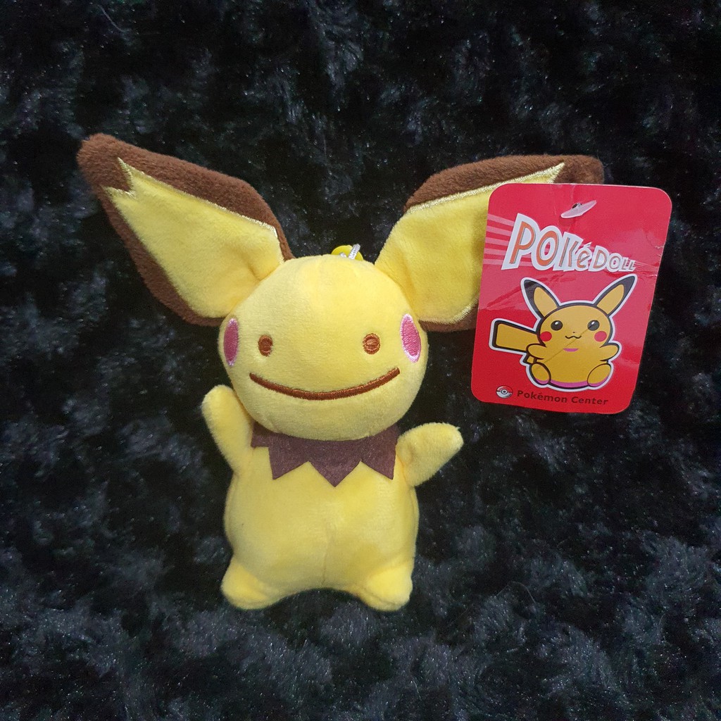 DITTO PICHU (with Clip) Pokemon Mini Plush Doll (14cm) Pokedoll ...