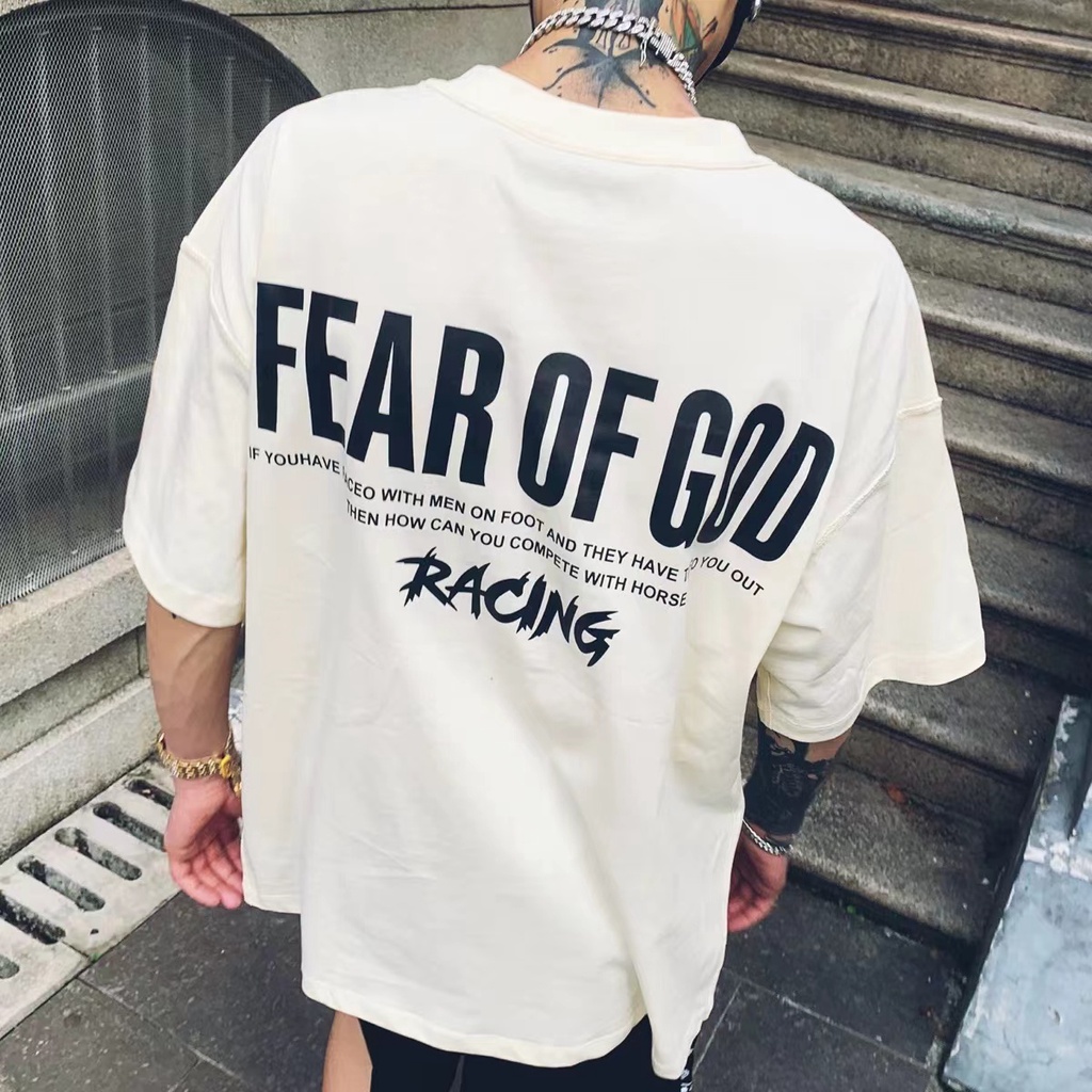 FOG FEAR OF GOD Season 7 main line back letter printed cotton couple ...