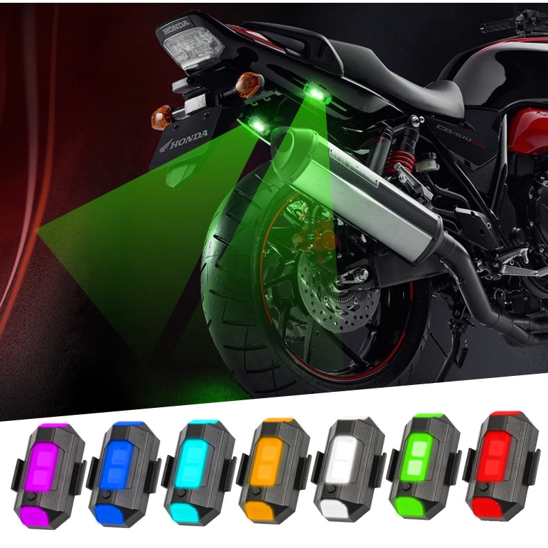 Motorcycle Mini Tail Warning Light Drone Strobe Light LED 7 Colors Turn ...