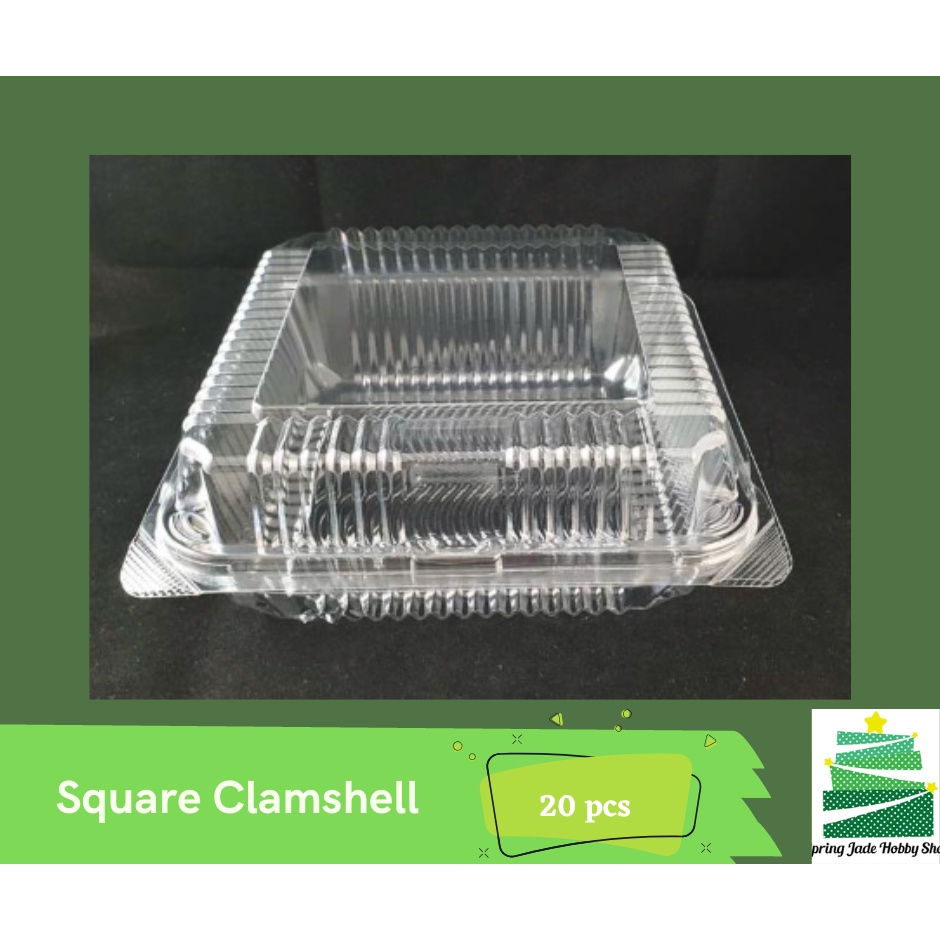 SpringJade: Square Clear Plastic Clamshell Container|C30| OP-L300 (20 ...