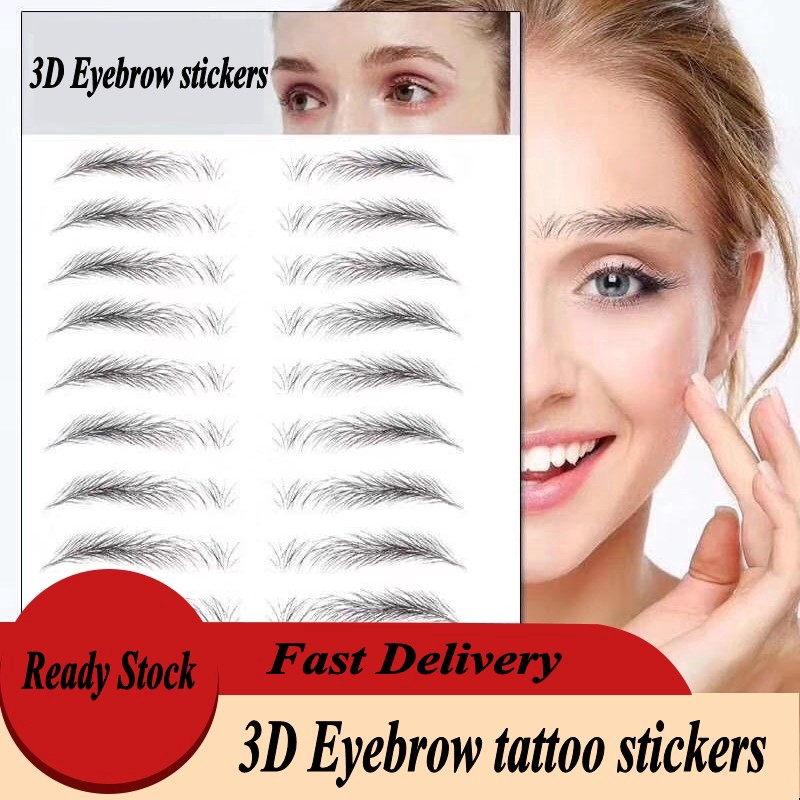 1 Sheet 3D Bionic Tattoo Eyebrows Sticker / Waterproof Lasting Eye Brow ...