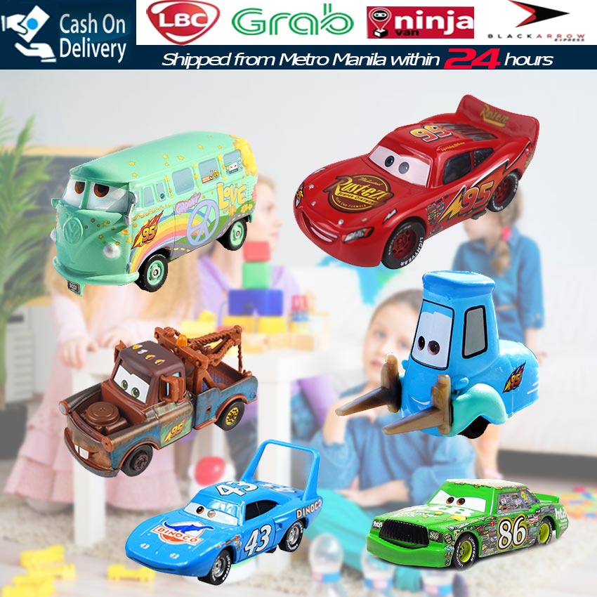 【Fast Delivery】1:48 Disney Pixar Cars Lightning McQueen Mater Fillmore ...