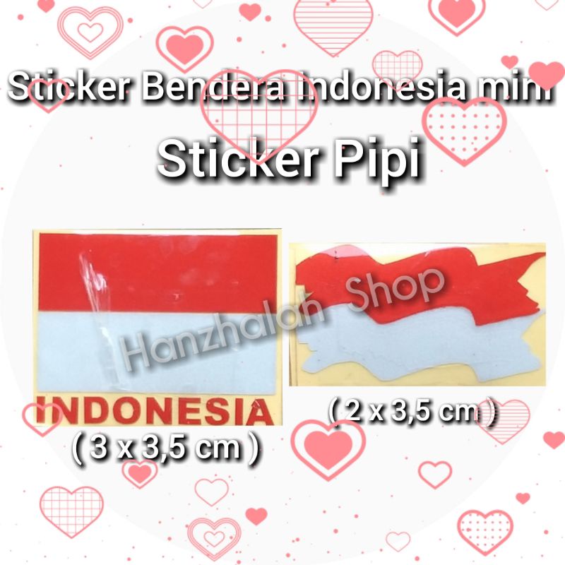 MERAH PUTIH Red And White Flag Cheek Sticker | Shopee Philippines