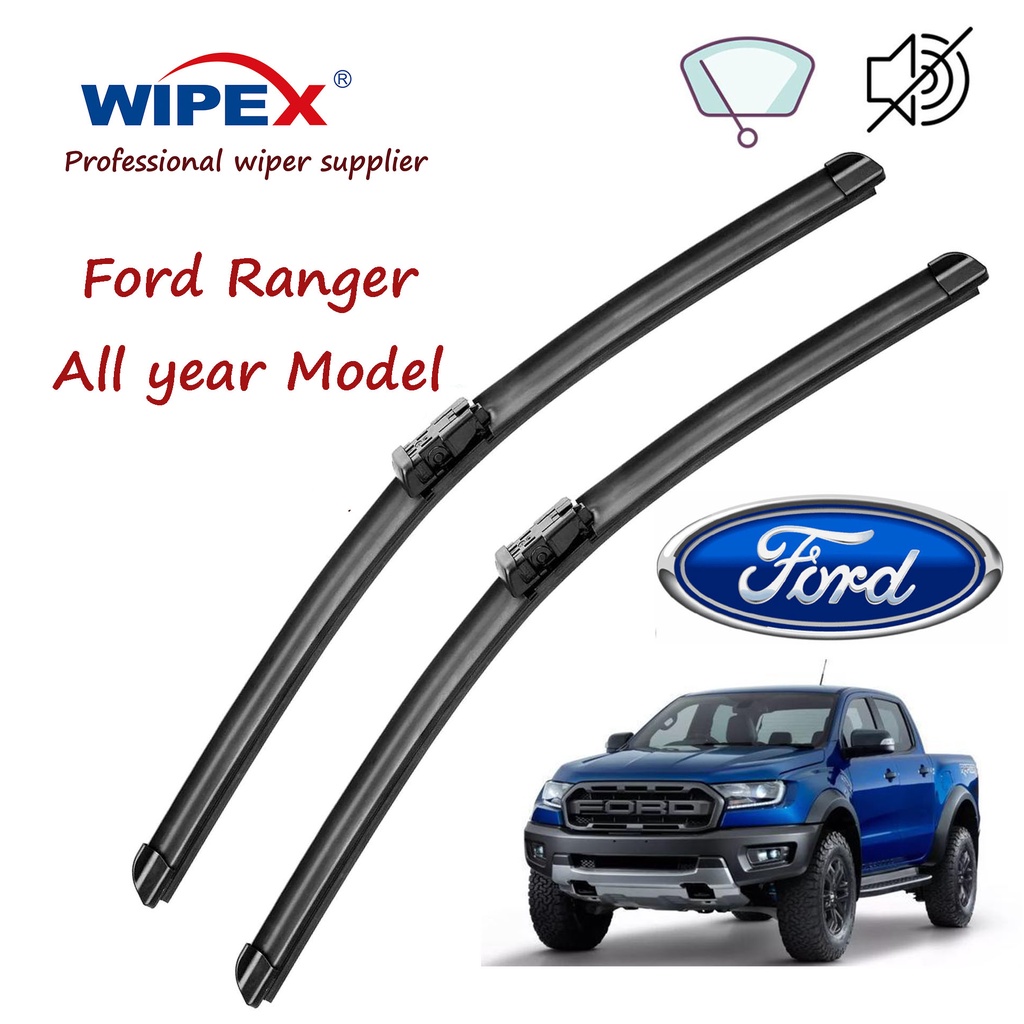 Ford Ranger 16and24 inch Flat front Wiper Blade Set/Pair for 2016 to ...