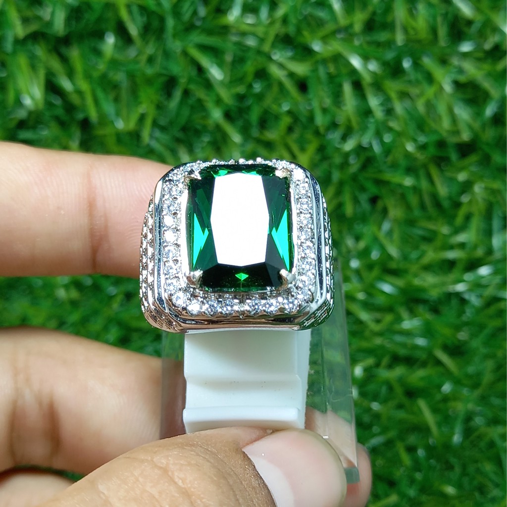 Topaz GREEN GEMS STONE RING TOP QUALITY GREEN COLOR SILVER RING ...