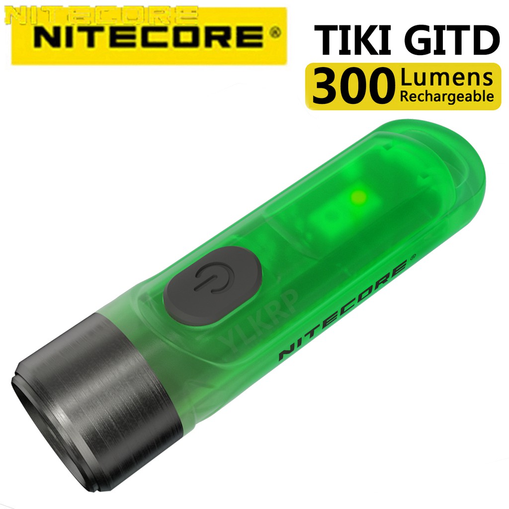 NITECORE TIKI GITD 300LM New Luminous Version Multi-function Button ...