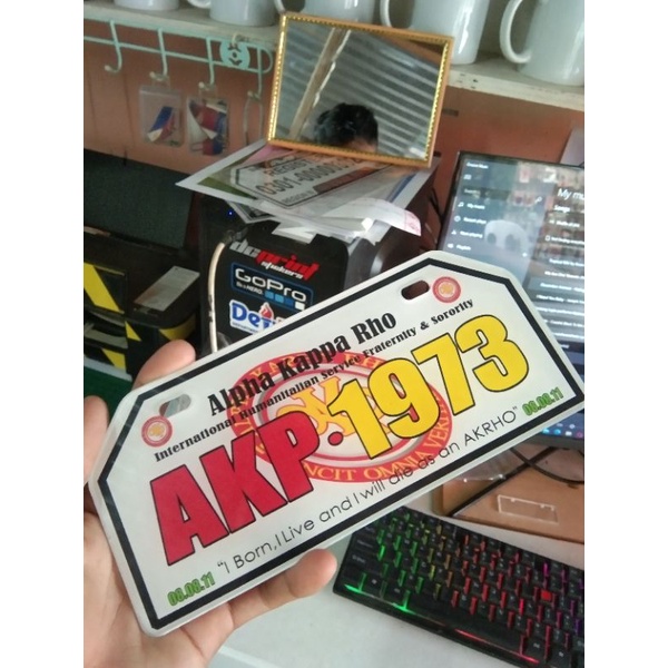 AKP PLATE NUMBER Alpha Kappa Rho Plate Fiber/Acrylic | Shopee Philippines
