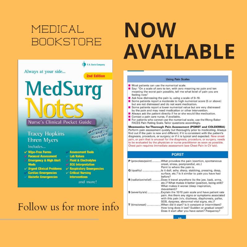 MedSurg Notes: Nurse's Clinical Pocket Guide | Shopee Philippines