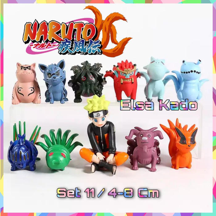 Naruto Chibi Figure Set Of 11 Edition Bijuu Kyuubi Kurama Gaara ...