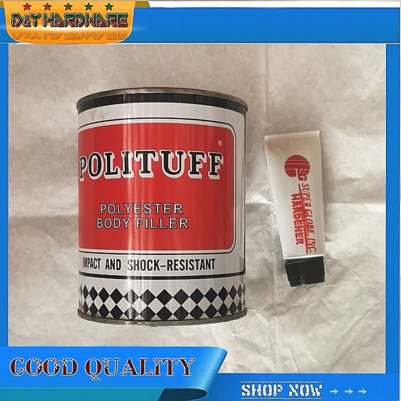 Polituff Polyester Body Filler Impact and Shock-Resistant With Hardener ...