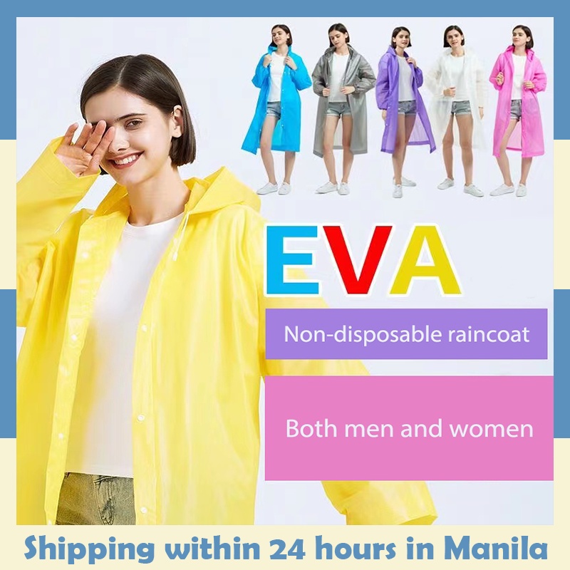Eva Raincoat Lightweight Unisex Raincoat for Adult Hooded Outdoor Men ...