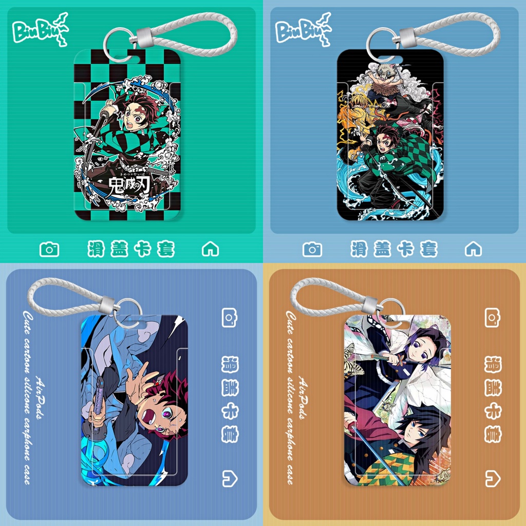 Anime Demon Slayer Student card cover ID card holder bus card ...