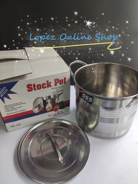 COD Stainless 555 Stock Pot Boiling Soup Pot Milk Tea Brown Sugar Pearl ...