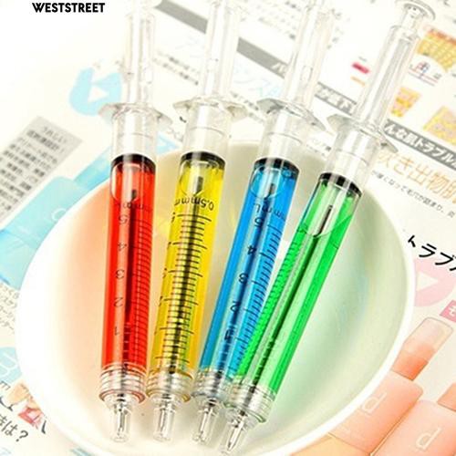 COD! Syringe Injection Shape Ballpen 4Pcs/Set Doctor Nurse Gift Liquid ...