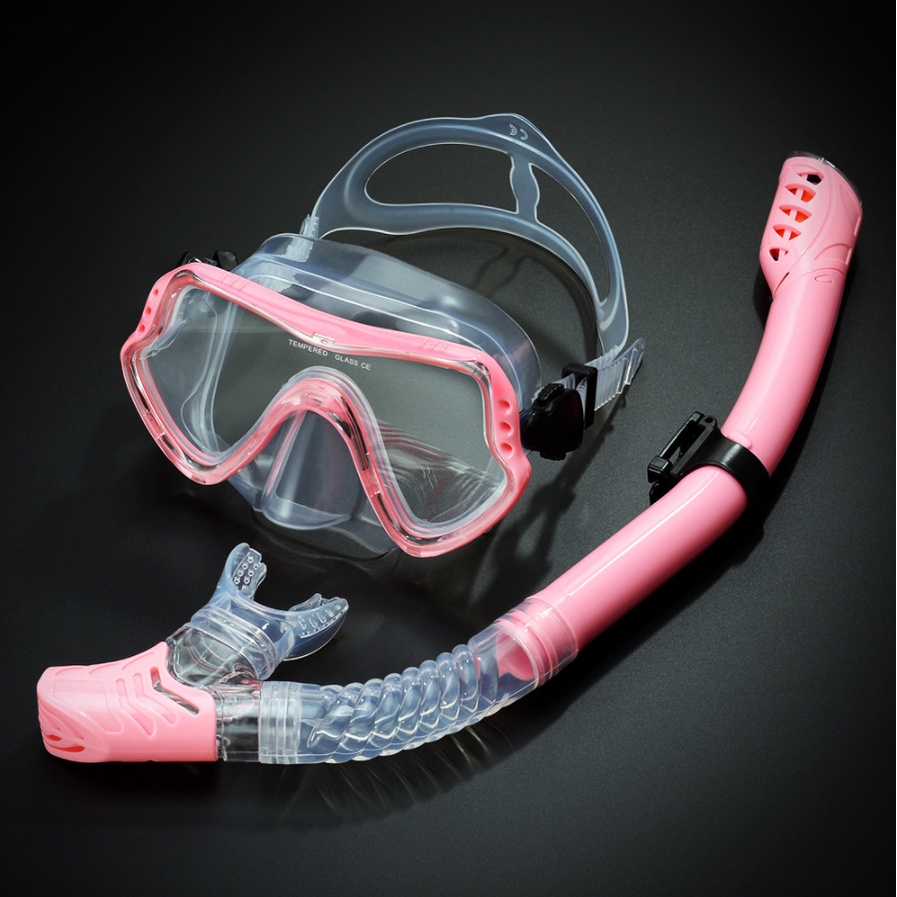 Gowin snorkel set diving mask for adult swim goggles pink frame ...