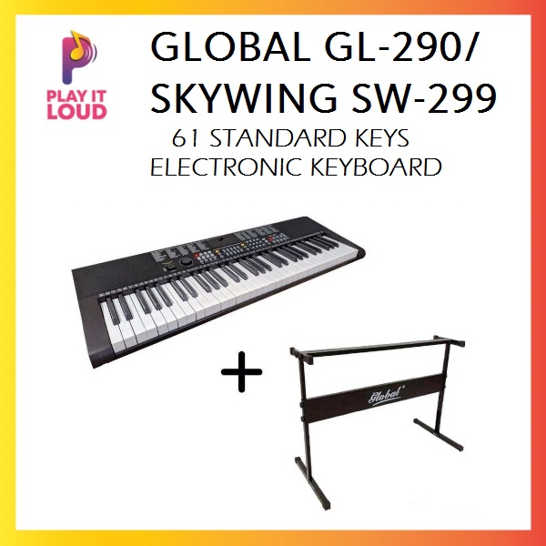 GLOBAL GL-290/SKYWING SW-299 61 keys Electronic Piano Keyboard | Shopee ...