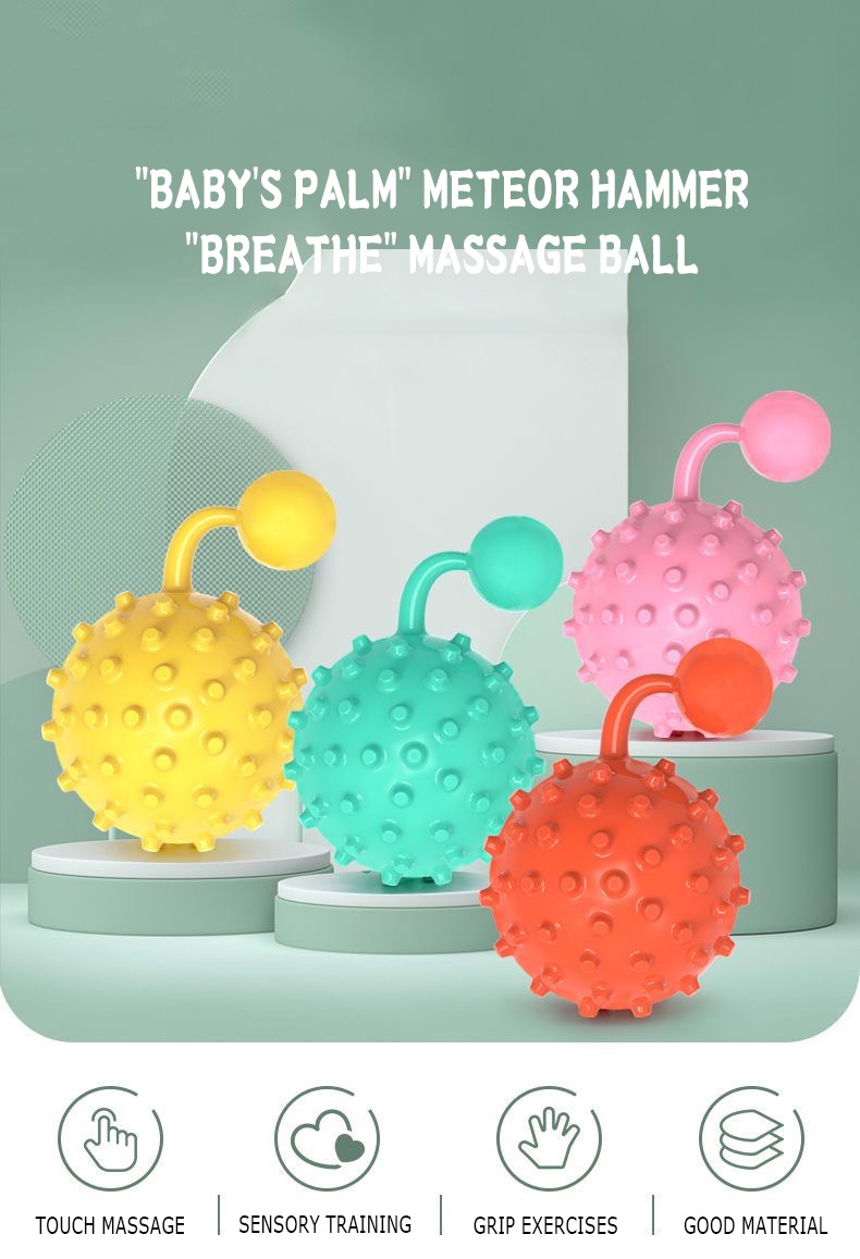 Baby Sensory Touch Hand Ball Toys Rubber Textured For Children Soft ...