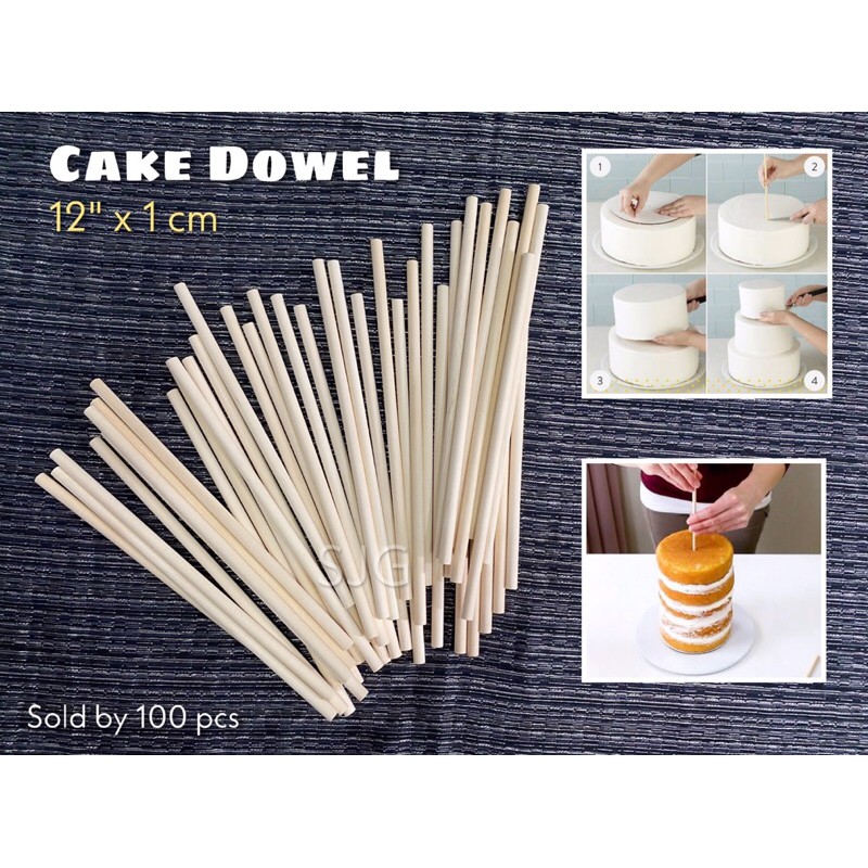 100 pcs cake dowel 12” x 1 cm | Shopee Philippines